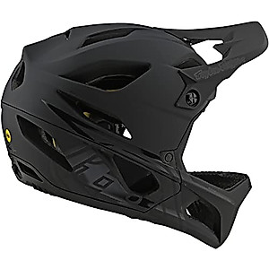 Troy Lee Designs Stage MIPS Stealth Full-Face Mountain Bike Helmet. Max Ventilation Lightweight EPP EPS Racing Downhill DH BMX MTB - Adult Men Women Unisex (Midnight, MD/LG)
