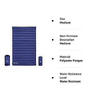 Hikenture Double Sleeping Pad,Extra Thick 3.75in Camping Mattress 2 Person,Queen Size Inflatable Air Mat,Lightweight and Compact,for Backpacking,Car Camping,Hiking,Tent,Cot(Navy Pumpsack)