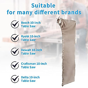 Table Saw Dust Collector Bag for Bosch/Rigid/Ryobi/DeWalt/Kobalt/Skilsaw/Craftsman/Porter/Cable/Delta/Makita/Metabo 10" TableSaws | Universal 2.5" inch Dust Port (1 Pack)
