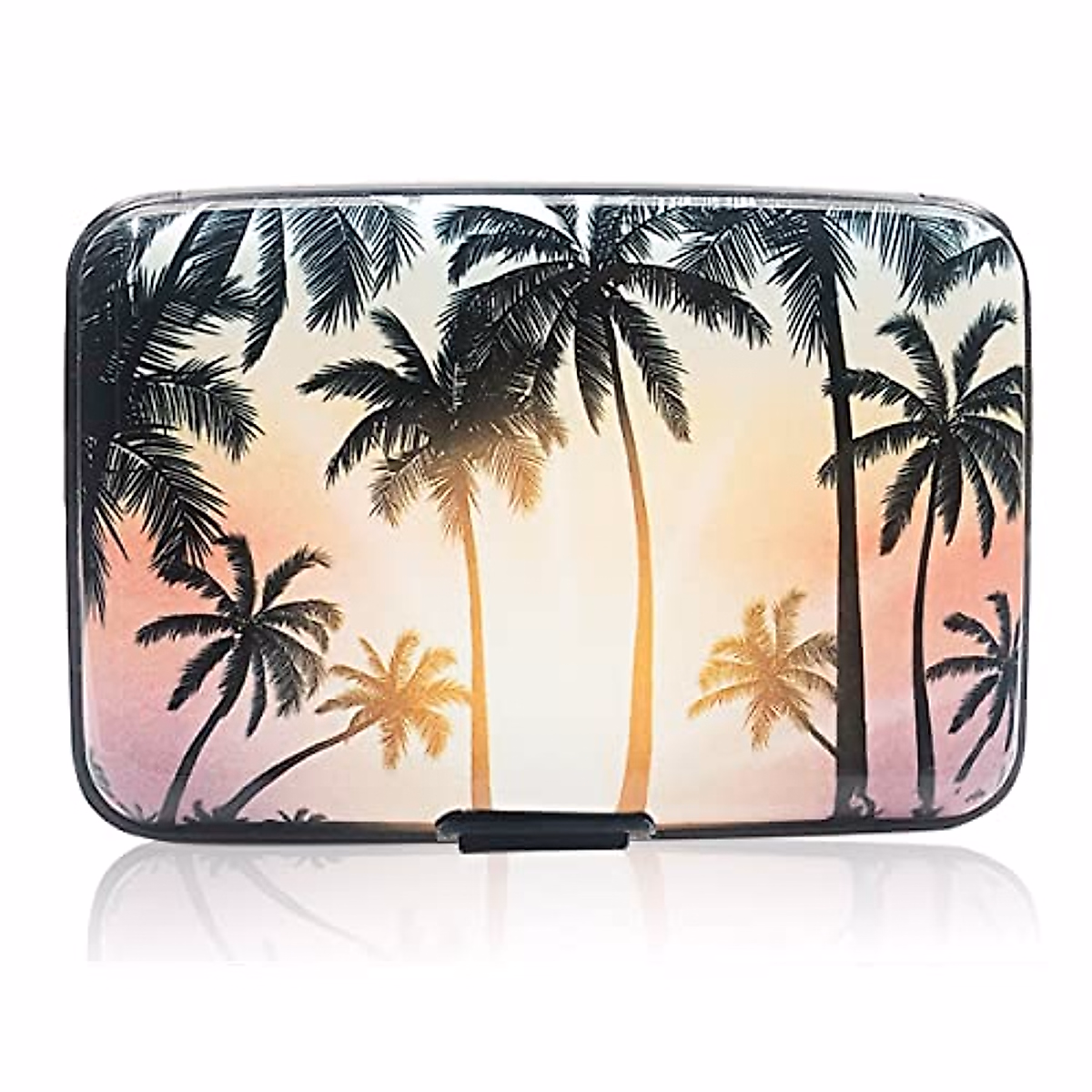 Oirtmiu RFID Blocking Credit Card Holder, Mini Aluminum Card Wallet, Slim Metal Hard Card Case, ID Case, Business Card Case for Women- 8 Slots