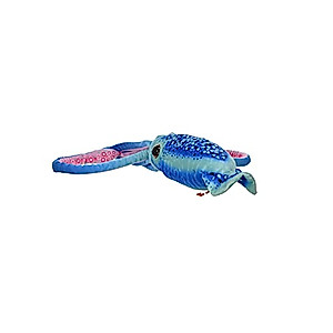 Wild Republic Wr Print Squid Plush, Stuffed Animal, Plush Toy, Gifts for Kids, Blue, 22"