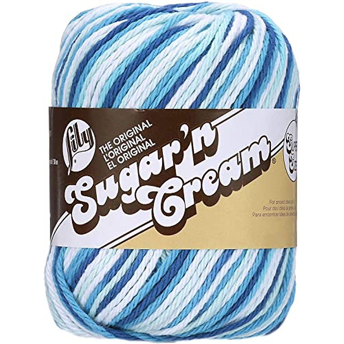Lily Sugar'N Cream Super Size Hippi Yarn - 6 Pack of 85g/3oz - Cotton - 4 Medium (Worsted) - 150 Yards - Knitting/Crochet