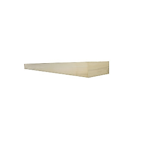 Sams Creek Kellen 48-inch Modern -Styled Mantel Shelf, Unfinished Hardwood, Suitable for Paint, Made in USA