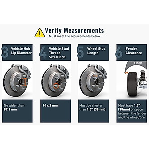 RockTrix 4pcs 1.5 inch 5x135 to 5x5 Wheel Adapters (Changes Bolt Pattern) 14x2 Studs Compatible with Ford Expedition F150 F-150 Lincoln Navigator Blackwood (5x135 to 5x127 Spacers)