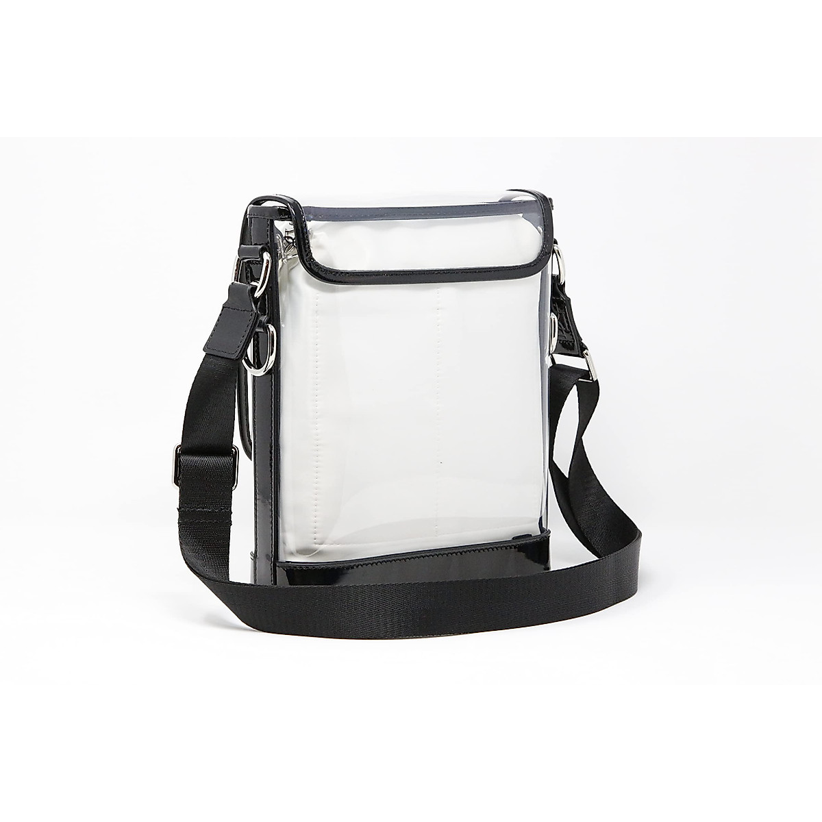 DOMINIE Messenger Unisex Black Holographic Leather/TPU Satchel Bag