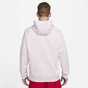 Nike Therma-FIT Men's Pullover Fitness Hoodie (as1, alpha, m, regular, regular, Pink Foam/Pink Foam/University Red/Black)