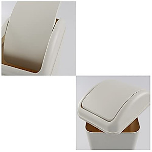 Utiao Slim Trash Cans with Swing Lid for Kitchen, Office, Bathroom, 14 L