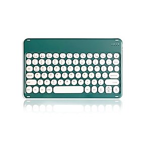 ElecMosWN Urtra Slim Bluetooth Keyboard for iPad Mac,Compact Rechargeable Wireless Keyboard for iPad,iPad Pro/Mini/Air,iPhone,MacBook,Windows Laptop Surface Pro Android Tablet Smartphone(Green)