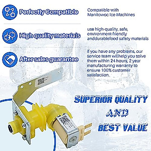 New Upgraded 000009120, 000008487, 000008483 Water Inlet Valve Compatible with IH9120 Manitowoc Ice Machine, 120V 60Hz 5W, 2 Year Warranty