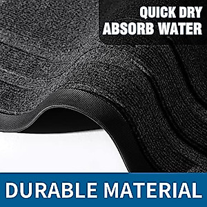 Welcome Door Mat for Indoor Outdoor, 17"x29" Durable Front Door Mat Entryway Rug for Patio, Garage, High Traffic Areas, Grey