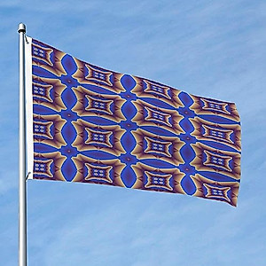 Tile Cube Reversible Flag 2x3ft | Outdoor/Indoor Decoration | Metal Grommet | Quick Dry | Great For Lawn, Balcony, Party