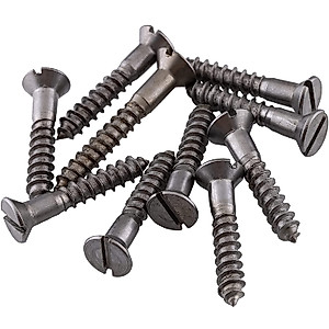 Steel Flat Countersunk Head Slot Drive Wood Screws (25, #8 x 5/8")
