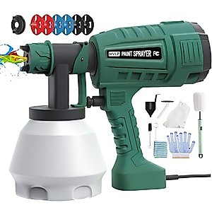Paint Sprayer, Electric Paint Spray Gun, 700W HVLP Spray Gun with 6 Nozzles & 3 Spray Patterns, Easy to Clean, for Home Interior and Exterior, Painting Projects, Wall, Fence, Furniture, Cabinet
