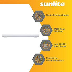 Sunlite 53149 LED Linestra Vanity Light Bulb LN35 Replacement Lightbulb, 11.6 Inches, 5 Watt (35W Equivalent), Dimmable, S14s Base, 420 Lumens, 27K-Warm White
