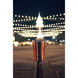 Seriously Ice Cold SIC 12oz Insulated Travel Tumbler Mug, Premium Double Wall Stainless Steel, Leak Proof BPA Free Lid (Hammered Copper)