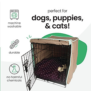 Molly Mutt Wild Horses Dog Crate Cover, 100% Cotton Canvas Cover with 2 Roll-Up Panels, Ideal for Dog or Cat Crate, Durable, Washable, and Free of Harmful Chemicals, 36" x 24" x 27"