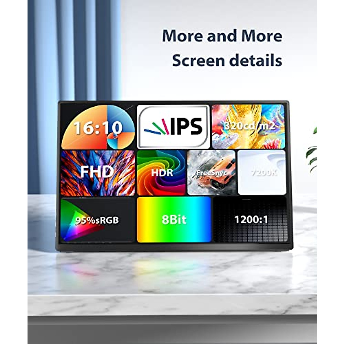 Ingnok Portable Monitor Bundle - 16 Inch 1200P 16:10 320cd/m2 Laptop Screen & FHD 1080P 15.6 Inch 350cd/m2 Second External Monitor for Laptop, MacBook, PS5, PS4, Xbox, Switch