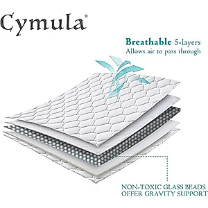 CYMULA Weighted Blanket Kids 10 Pounds (40''*60'' Throw Size) - Cooling Breathable Children Heavy Blankets Summer Winter - Ultra Microfiber Soft Comfort with Glass Beads - Gifts for Boys/Girls