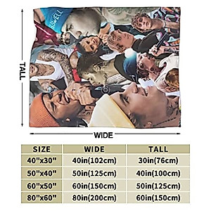 Pop Singer Justin Bieber Blanket Ultra Soft Flannel Blanket Warm Lightweight Throw Blanket Bed Couch Sofa Living Room Blankets Singer Fans Gift 60x50 in