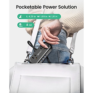 Power Strip with USB, SUPERDANNY Mini Surge Protector with 2 Wide-Spaced Outlets, 3 USB-A and 1 USB-C, 5 Ft Extension Cord, Flat Plug, Compact Size Desktop Charging Station Travel, Home, Office, Black