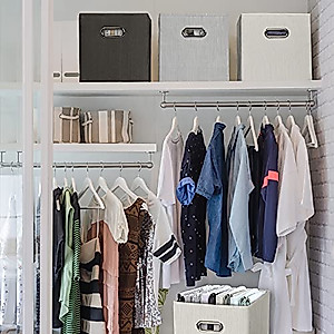 EXTREE Cube Storage Bins 11×11x11 Collapsible Foldable Cubby Bins Fabric Baskets Cubbies Storage Cubes for Closet Organizer