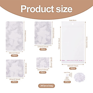 Pandahall 80pcs Rectangle Cardboard Earring Display Card 4 Styles Jewelry Display Paper Card With Plastic Ear Nuts for Jewelry Earring Ear Nuts Display