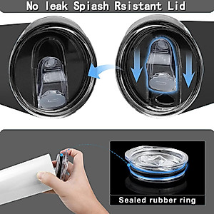 4 Pack 20 oz Skinny Tumbler Lid Replacement Lids for Tumblers Travel Coffee Mug Spill Proof Splash Resistant Silicone Sliding Covers