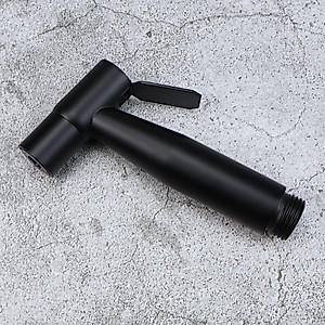 Tenorbass 2 Pcs Bidet Sprayer Head for Toilet, Handheld Jet Spray Stainless Steel Adjustable Water Pressure Toilet Shower Spray for Cloth Diaper, Only Sprayer Head for Bathroom Cleaning, Black