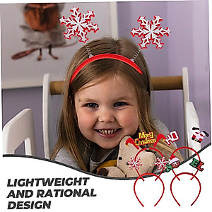 NOLITOY Christmas Themed Headbands Xmas Party Headwear 4 Pack Felt Headbands for Boys and Girls Adults