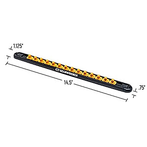 GEARWRENCH 1/4" Drive Magnetic Socket Rail Includes 14 Clips - 83126