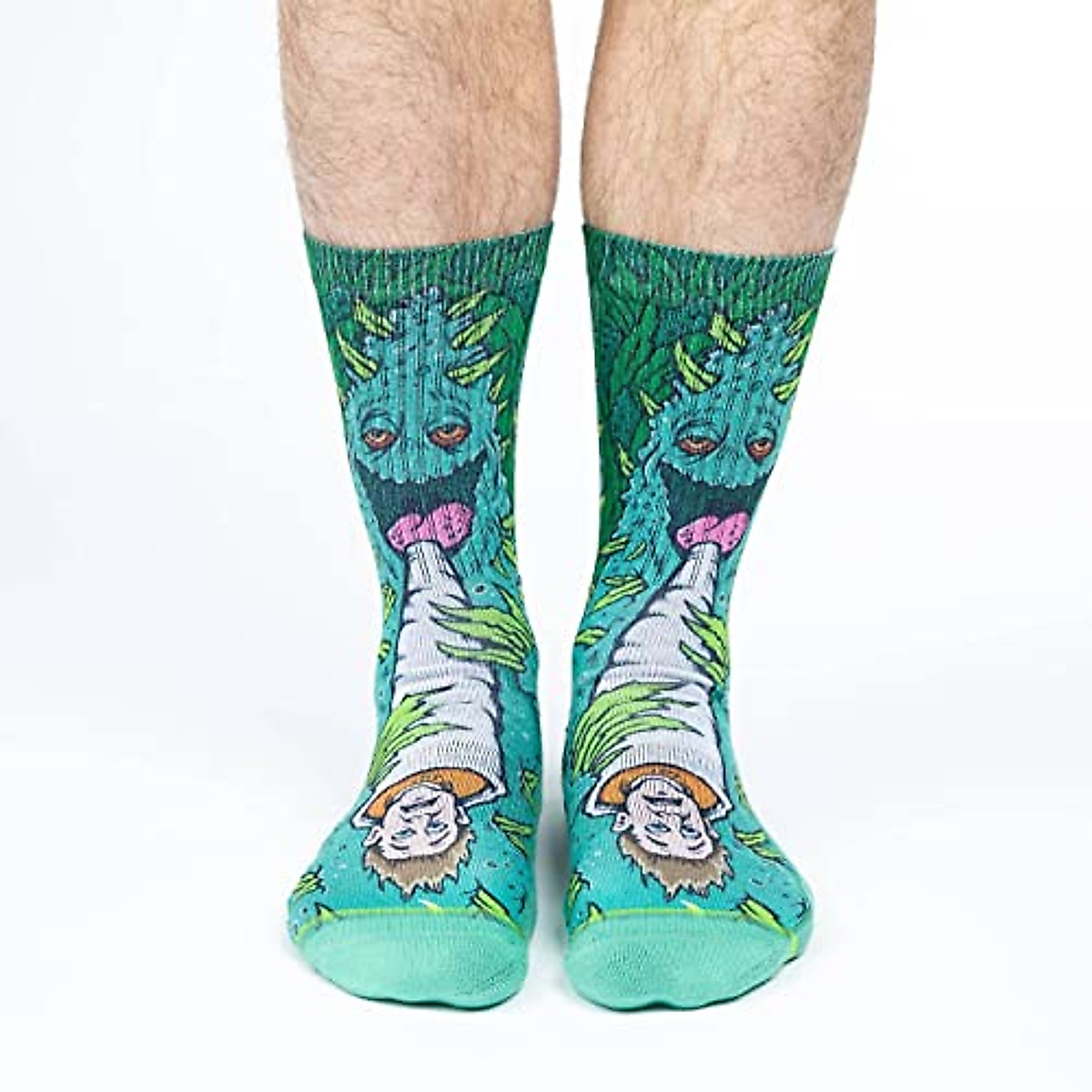 Good Luck Sock Men's Weed Smoking a Human Socks, Adult, Shoe Size 8-13