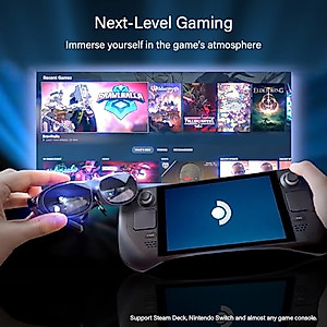 Rokid AR Joy Pack AR Glasses, Smart Glasses Max with Station, 360" Micro-OLED Display, Google Play, Media Streaming, HDCP Support & Cloud Gaming, Console, Android, iOS, Windows Compatible