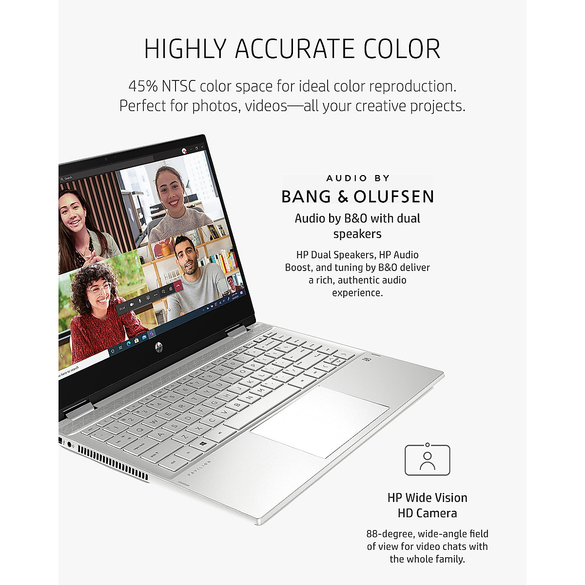 HP Pavilion x360 14” Touchscreen Laptop, 11th Gen Intel Core i5-1135G7, 8 GB RAM, 256 GB SSD Storage, Full HD IPS Display, Windows 10 Home OS, Long Battery Life, Work & Streaming (14-dw1024nr, 2021)