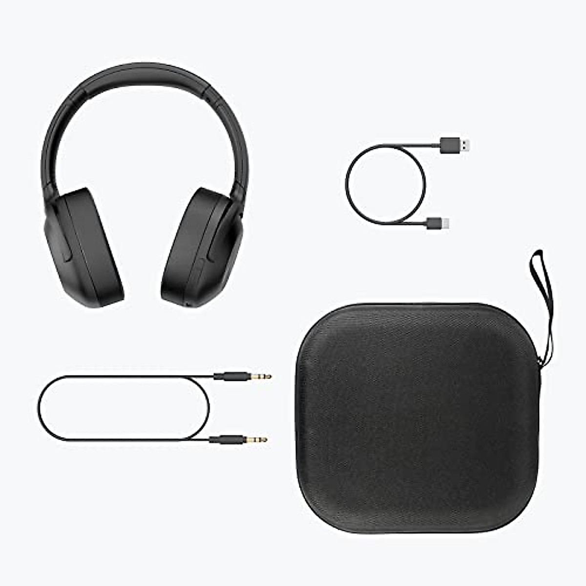 NIA Bluetooth Headphones Over Ear, 30 Hrs Playtime Wireless and Wired Headphones with Deep Bass, Foldable Lightweight Headset with Built-in Microphone, FM Radio, Micro SD Card for Travel, Home Office