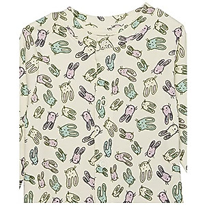 Amazon Essentials Unisex Babies' Organic Cotton Footless Coverall (Previously Amazon Aware), Pack of 2, Beige Bunny/Sage Green, 0-3 Months