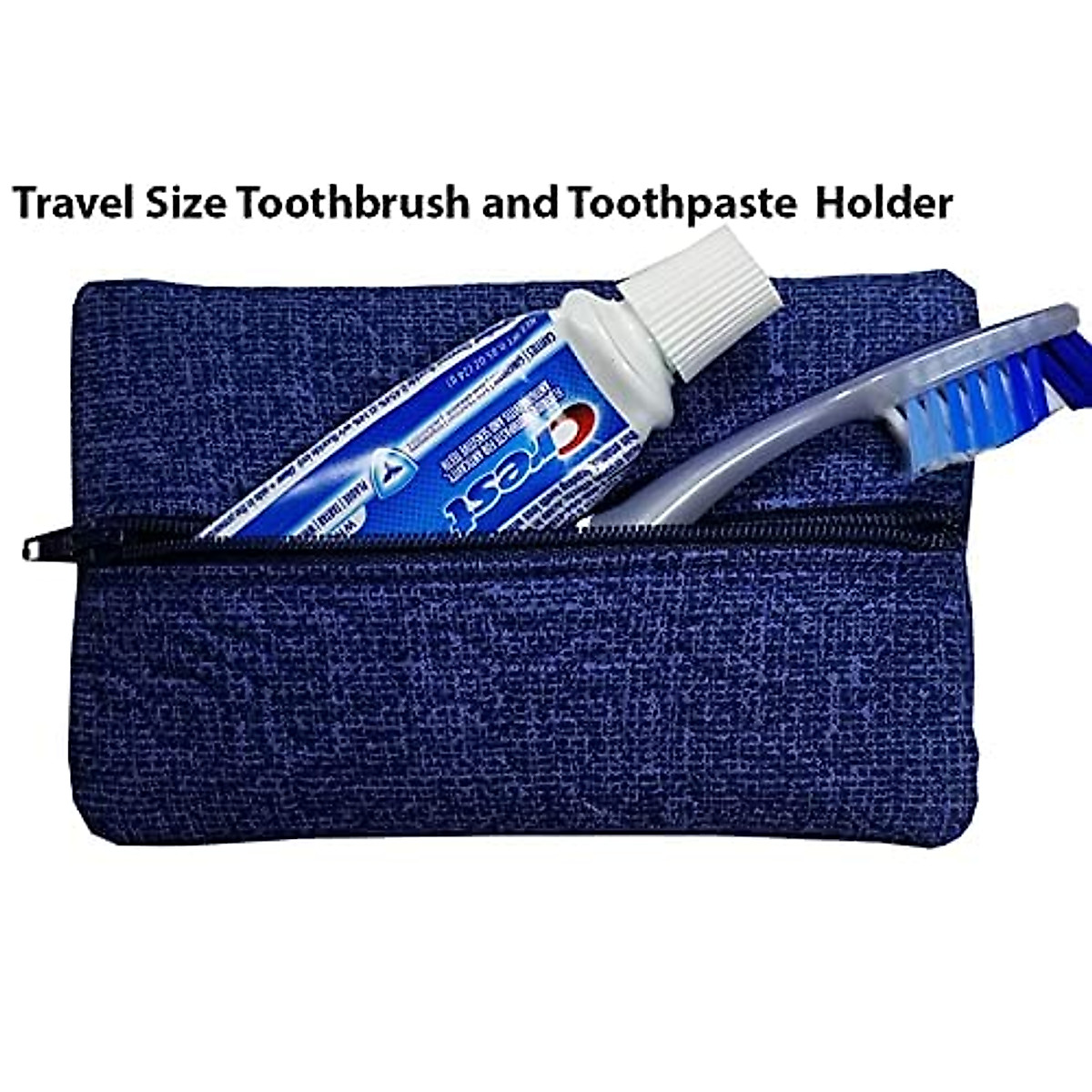 Tissue Pouch Zipper Enclosed Fabric Travel And Purse Tissue Holder (Blue, Stars)