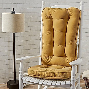 Greendale Home Fashions Jumbo Rocking Chair Cushion Set Hyatt Fabric, Cream