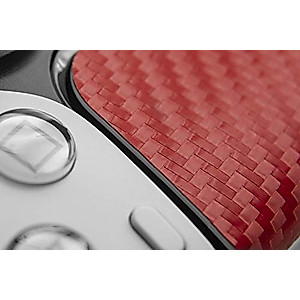 TouchProtect Carbon Red Pro Bundle for PS5 | Dualsense Edge & Standard Dualsense Textured Trackpad Skin Combo Pack.