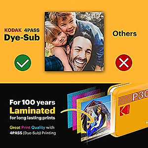 KODAK 4PASS Film Cartridge (3x3") for KODAK Mini 3 Retro and Mini Shot 3 Retro, 60 Sheets