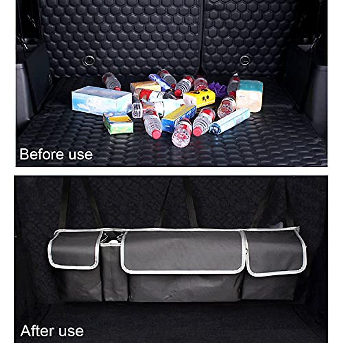 KOWMsnh Closet Mounted Storage Car Organizer Trunk Storage Backseat Trunk Organizer Car Accessories Portable Car Storage Black for Auto Hanging Seat Back Boxs