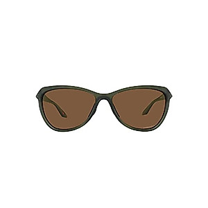 Oakley Women's OO9222 Pasque Aviator Sunglasses, Matte Olive Ink/Prizm Bronze, 60 mm