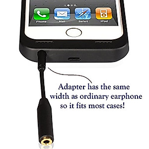 Josi Minea x5 Pcs 3.5mm Audio Jack Extender Headphone Adapter with 4-Pole Connectors 3 Ring Connector Compatible with Apple iPhone 6/6S/6+/SE/5S, Samsung Galaxy S10/S9/S8/S7 & Most Devices [ 5 Pack ]