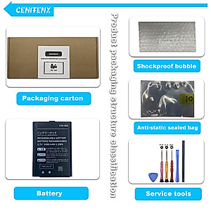 CENIFENX New 3DS Battery, KTR-003 3.7V 1400mAh Replacement for Nintendo New 3DS Game Player Battery, with Repair Tool Kit (Not for Nintendo 3DS, 3DS XL, New 3DS XL)