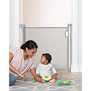 Skip Hop Retractable Mesh Baby Gate, Playview 52-Inch, Grey (Discontinued by Manufacturer)