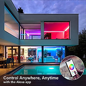 Sengled Smart LED Strip Lights 32.8ft WiFi LED Lights Work with Alexa and Google Home 16 Million Colors RGB Music Sync Adjustable Length 25,000 Hours Life Multi Mode Support for Game Movie