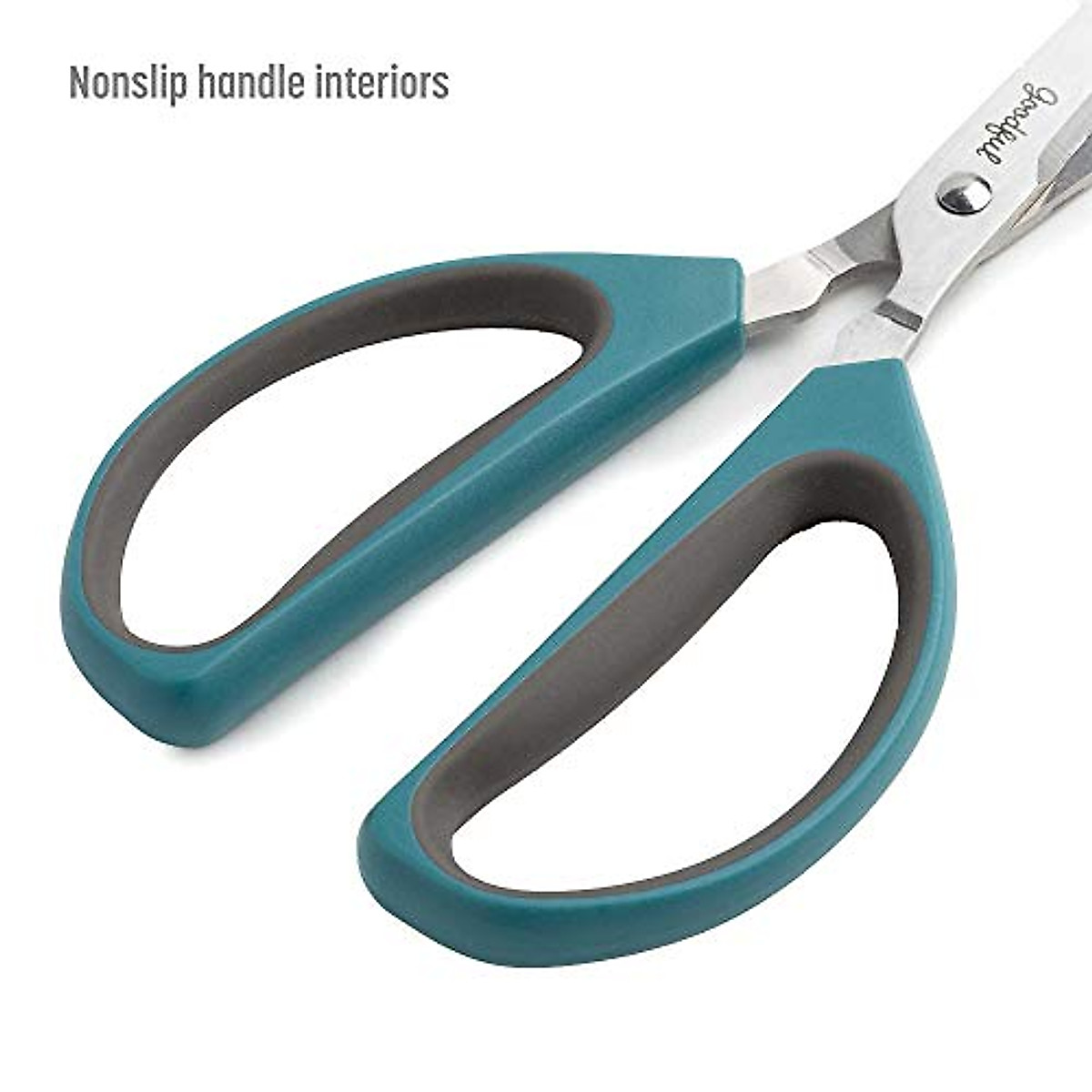 Goodful All Purpose Kitchen Shears, Heavy Duty Stainless Steel Scissors, Comfort Grip, Micro-Serrated