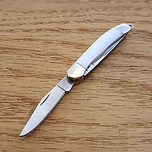 S.S. Folding Knives Tiny Copperhead Open Folding Pocket Knife Stainless Blade Mother Of Pearl Handle Outdoor Survival Hunting Knife for Camping by Survival Steel