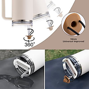 Straw Cover Cap for Stanley Cup 30 40 oz, Silicone Straw Toppers Cowboy Hat, Tumbler Cup Accessories for 10mm 0.4in Straw Cute Gifts for Women