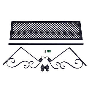 LGXSHOP Wall Mounted Metal Clothes Rack 31.5" with Hanging Bar Saves Space for Daily Organization and Display in The Laundry Room of The Entrance Bathroom