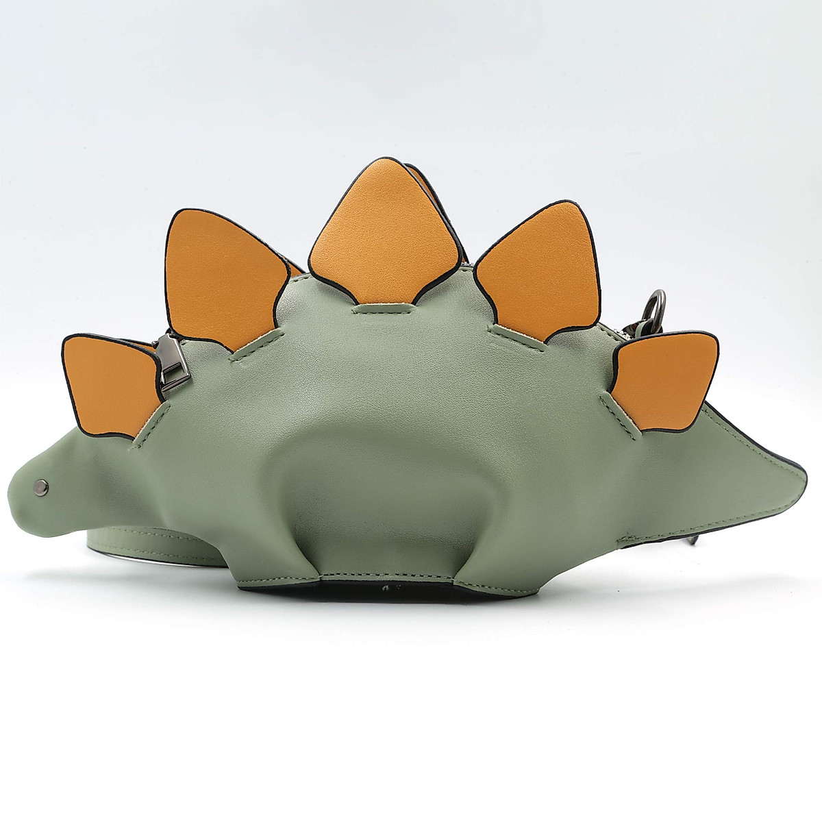 Ondeam Dinosaur Shoulder Purses,PU Stegosaurus CrossBody Bag for Girl Women(Green)